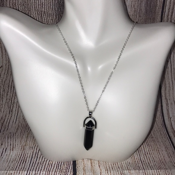 Jewelry | Obsidian Gemstone Necklace | Poshmark